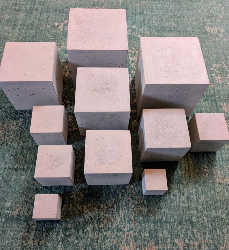 CONCRETE Cube Block Base Object.......display Exhibition Eye Catcher ...