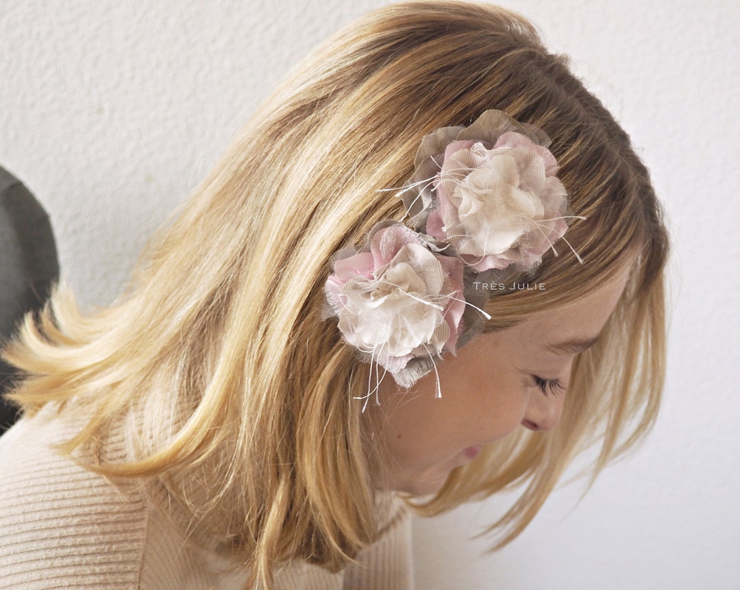 Headpiece, 2 Kleine Blumen Für Die Haare, Hochzeit, Haarblumen, Braut ...