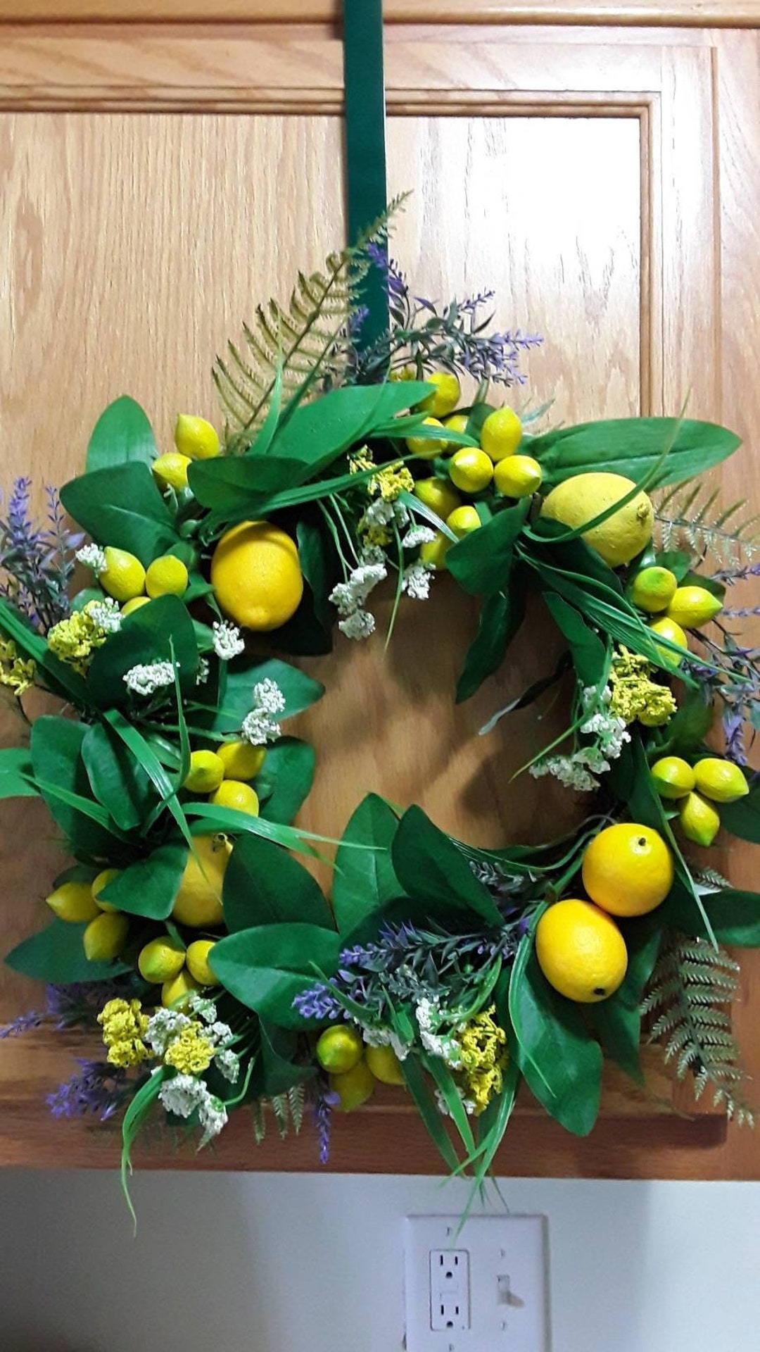 Lemons Wreath Lemons & Herbs Wreath Kitchen Wreath Front Door Wreath ...