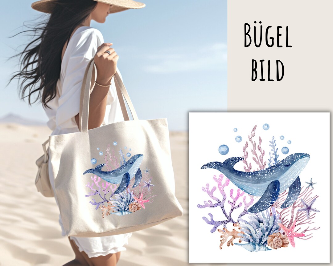 Iron-on Image Sea Creatures, Maritime Image for Ironing On, Sea ...