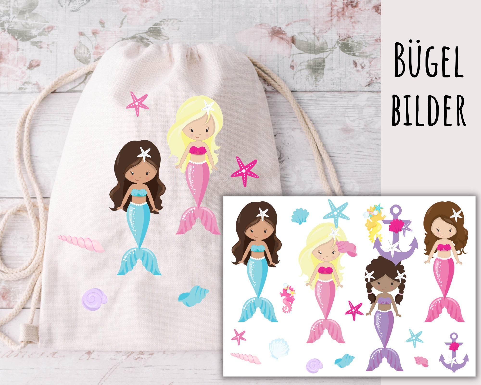 Ironing Pictures Little Mermaid Cute Mermaid to Iron - Etsy