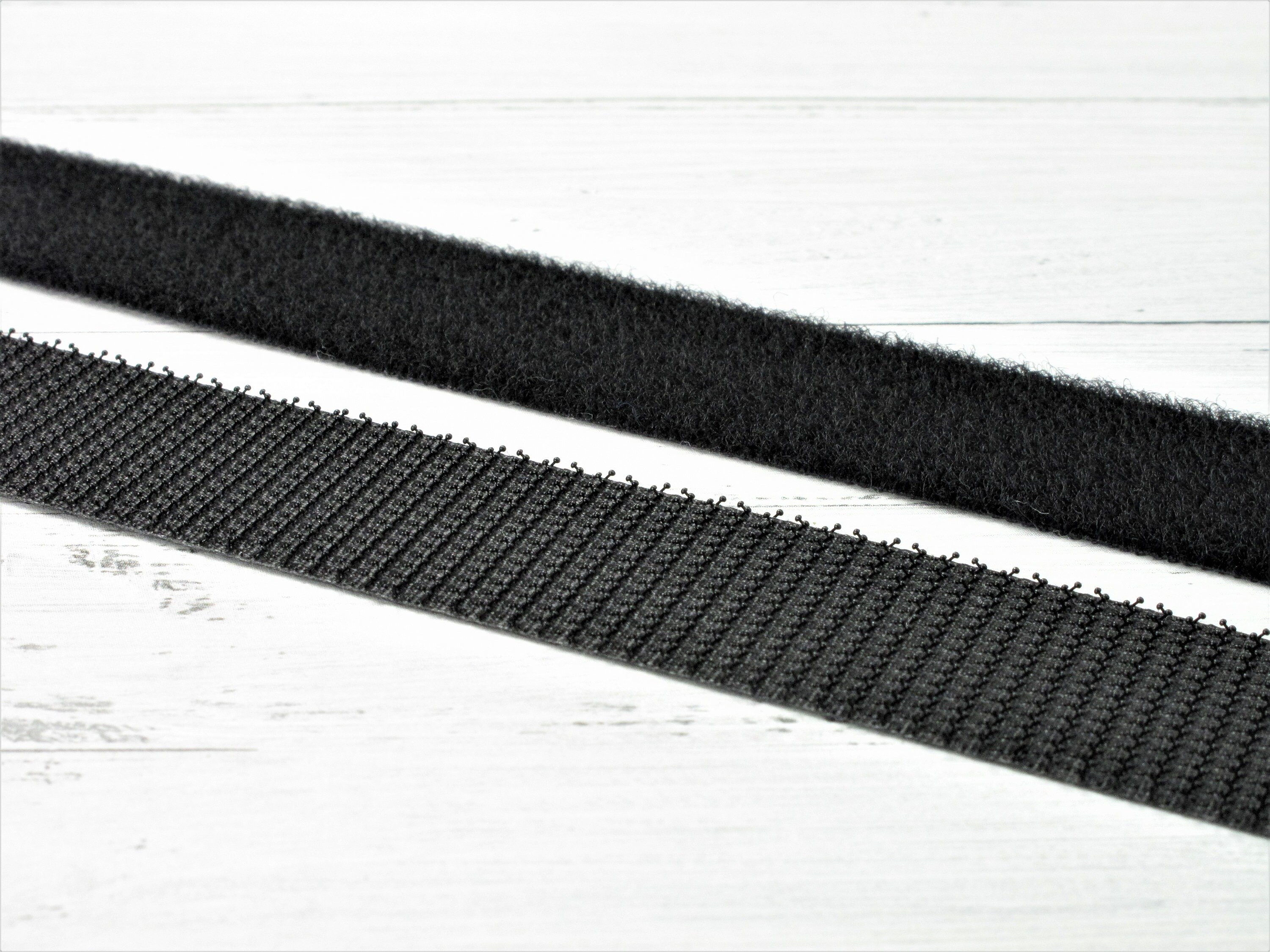 Black Velcro 20 mm extra soft flat Velcro fastener for | Etsy
