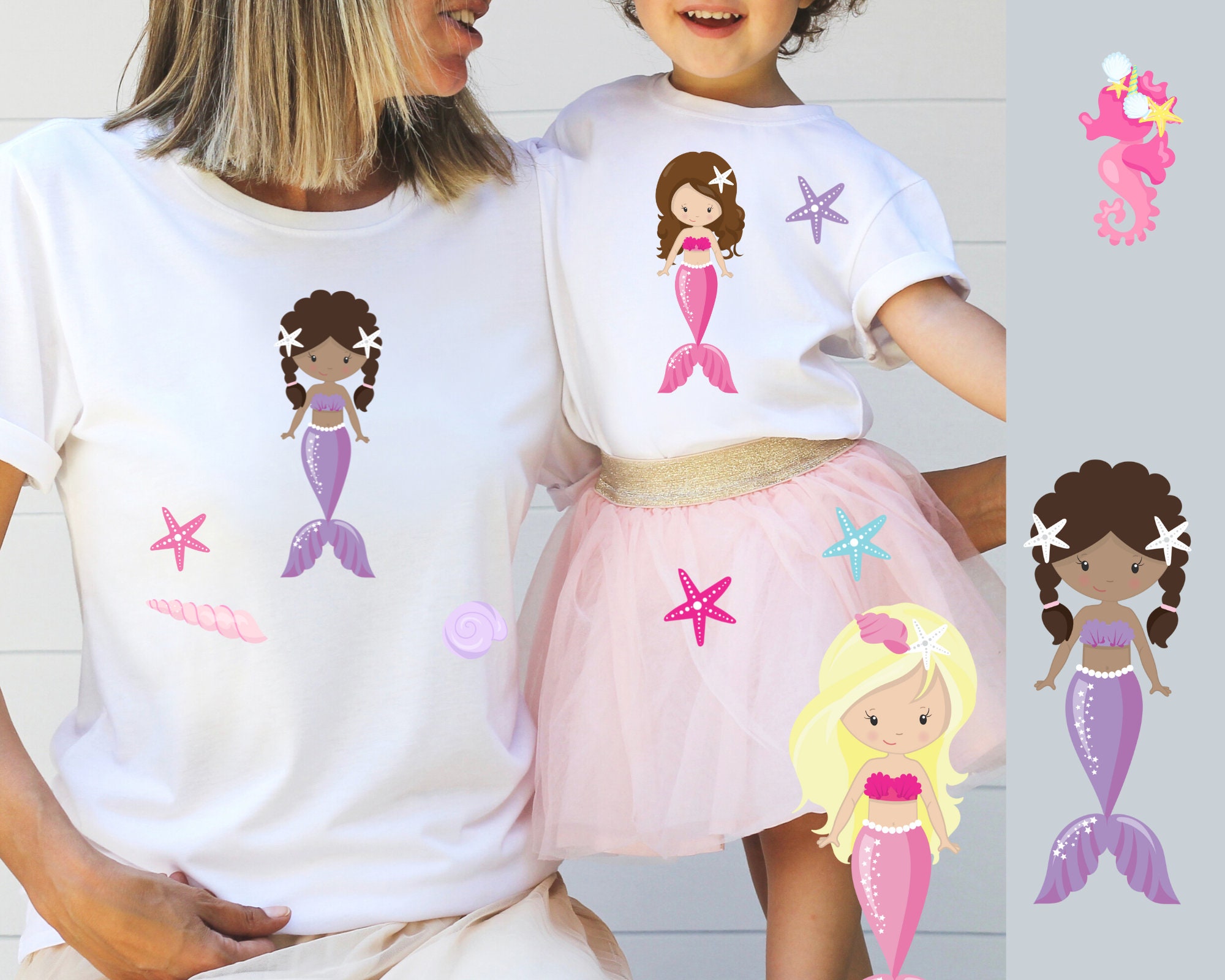 Ironing Pictures Little Mermaid Cute Mermaid to Iron - Etsy