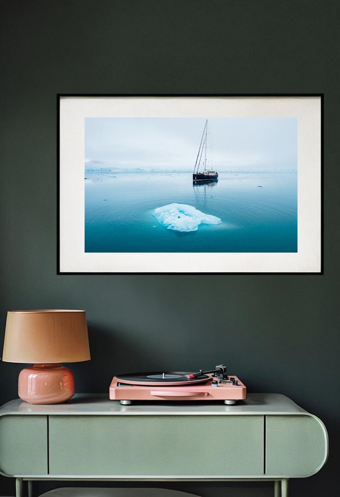 Sailing in North Svalbard Print Sailboat Iceberg Arctic Photography ...