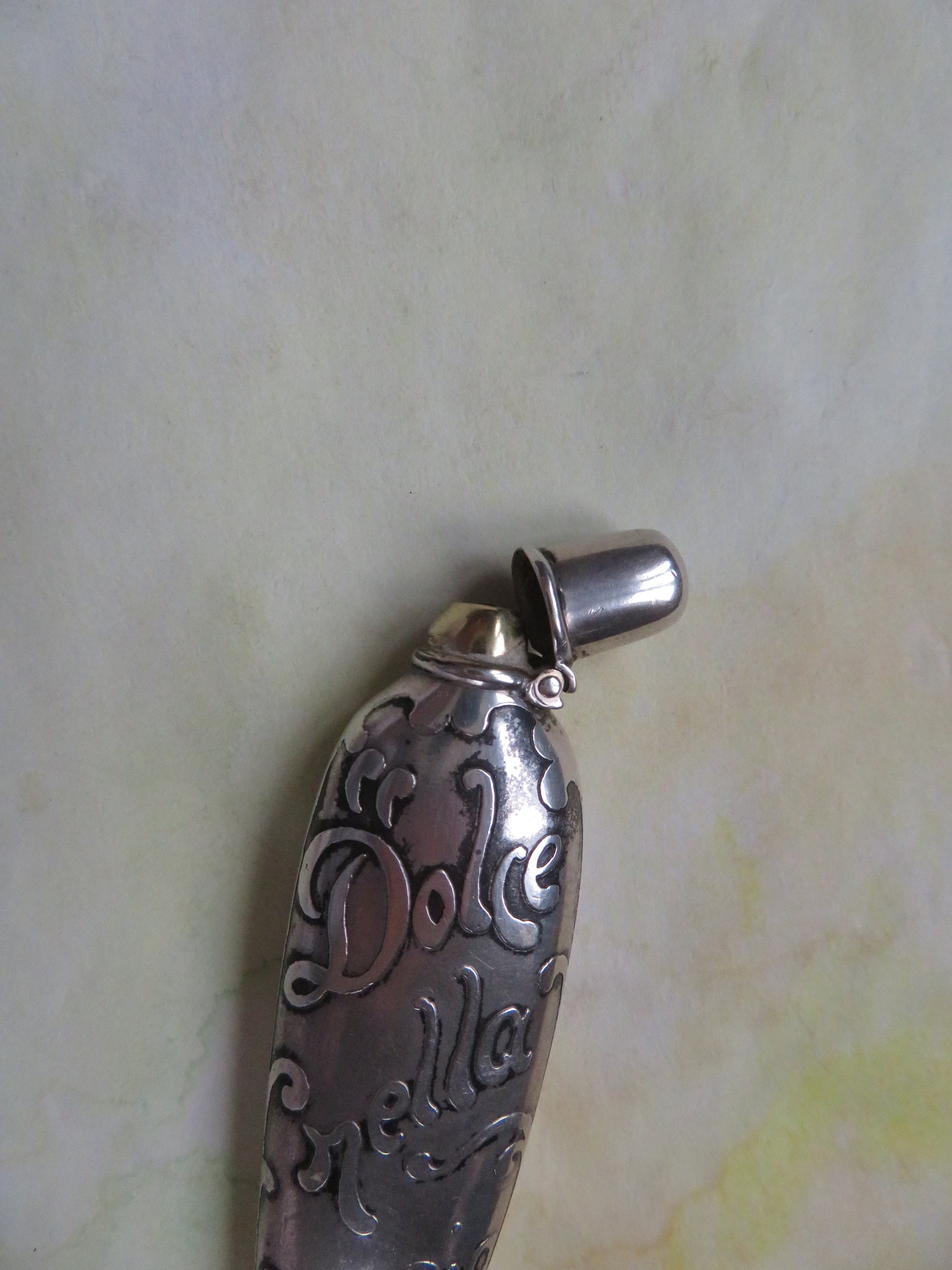 Antique Tiffany and Co Sterling Silver Perfume Bottle W Dolce Nella ...