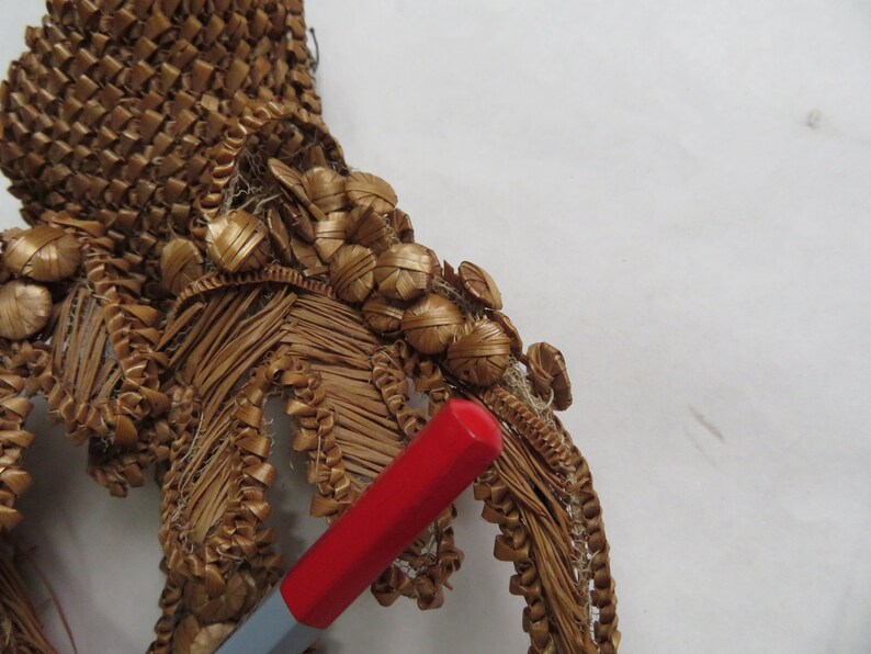 VERY RARE Antique Swiss Straw Work Millinery Bird Possibly | Etsy