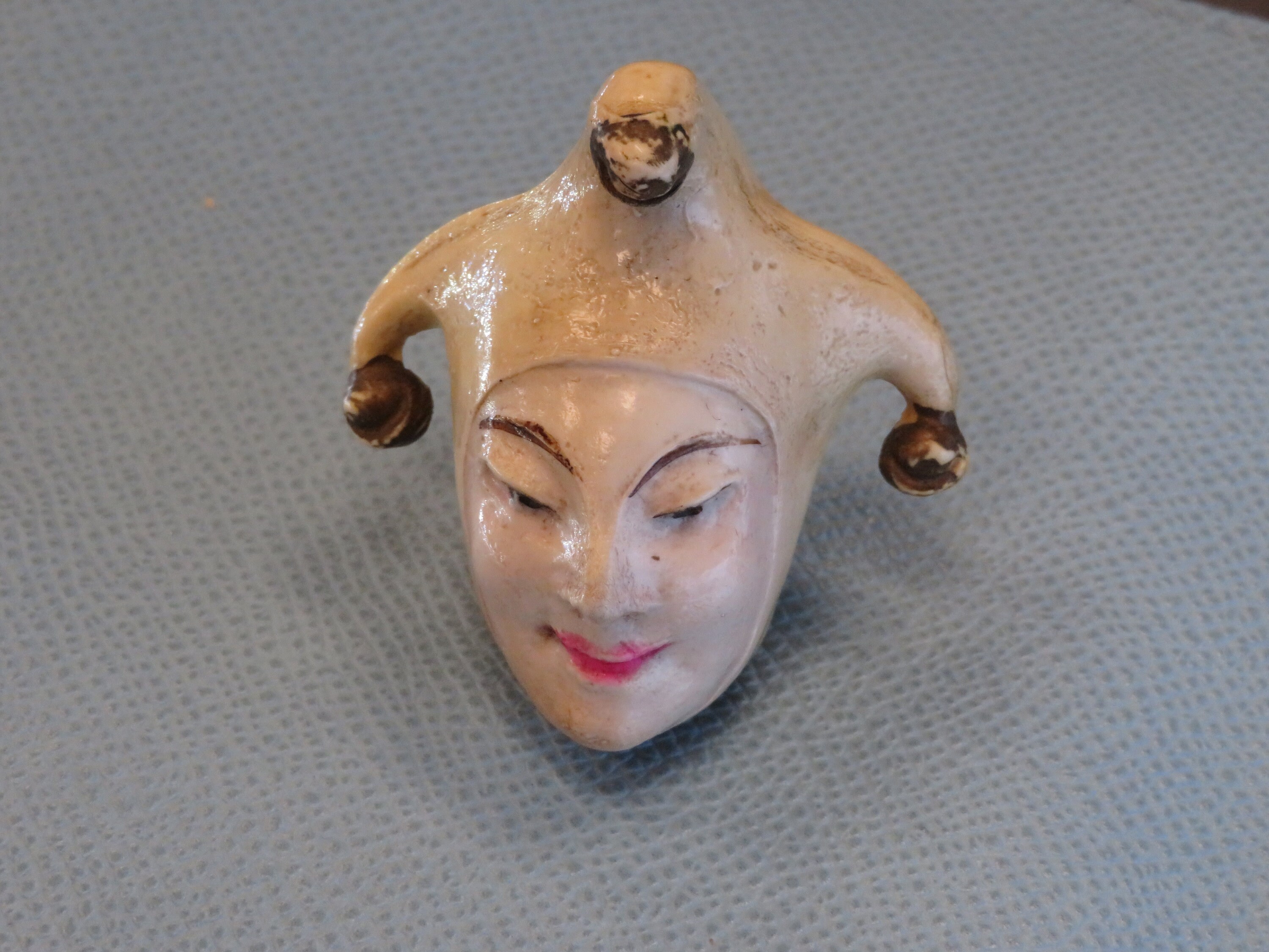 Fun Antique Paper Mache Jester Head Measuring Tape ( Centimiters ...