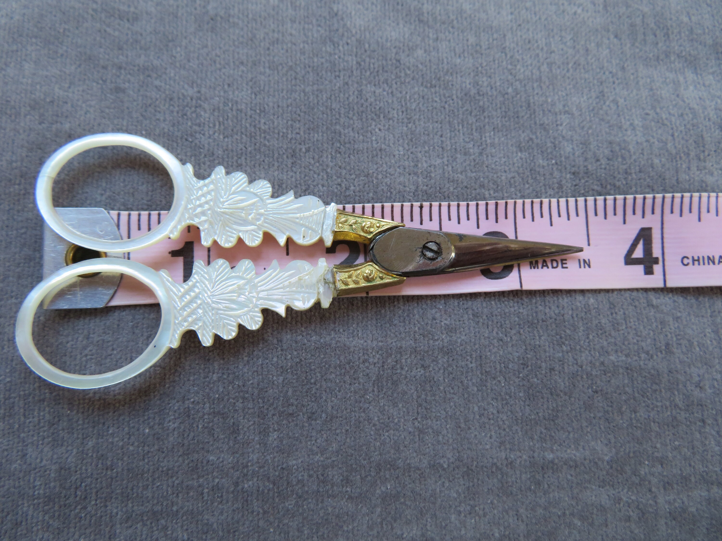 Antique PALAIS ROYAL Embroidery Scissors W Mother of Pearl Handles , in ...