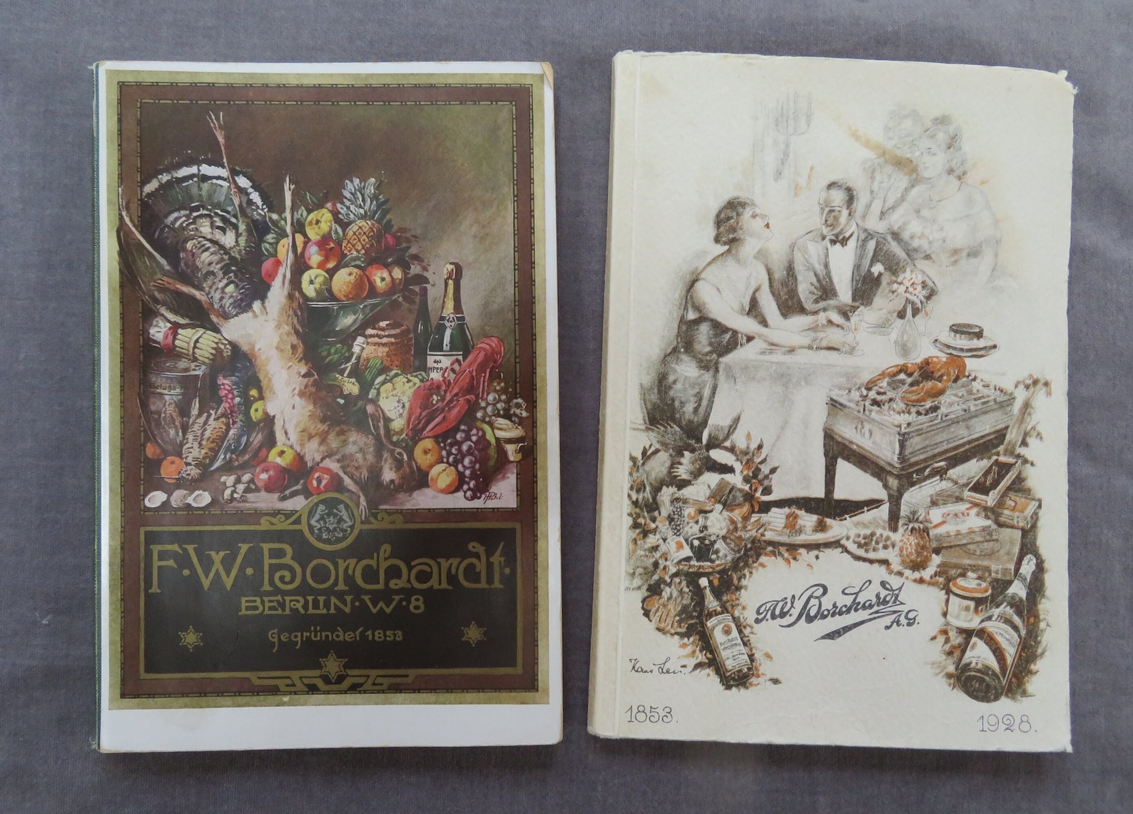 EXTREMELY RARE 1927 & 1928 Two German Gourmet Foods Catalogs F. W ...