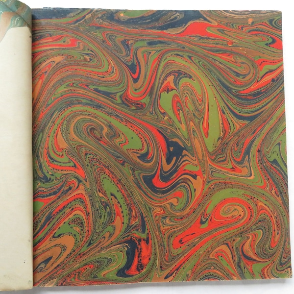 Marbled Book - Etsy