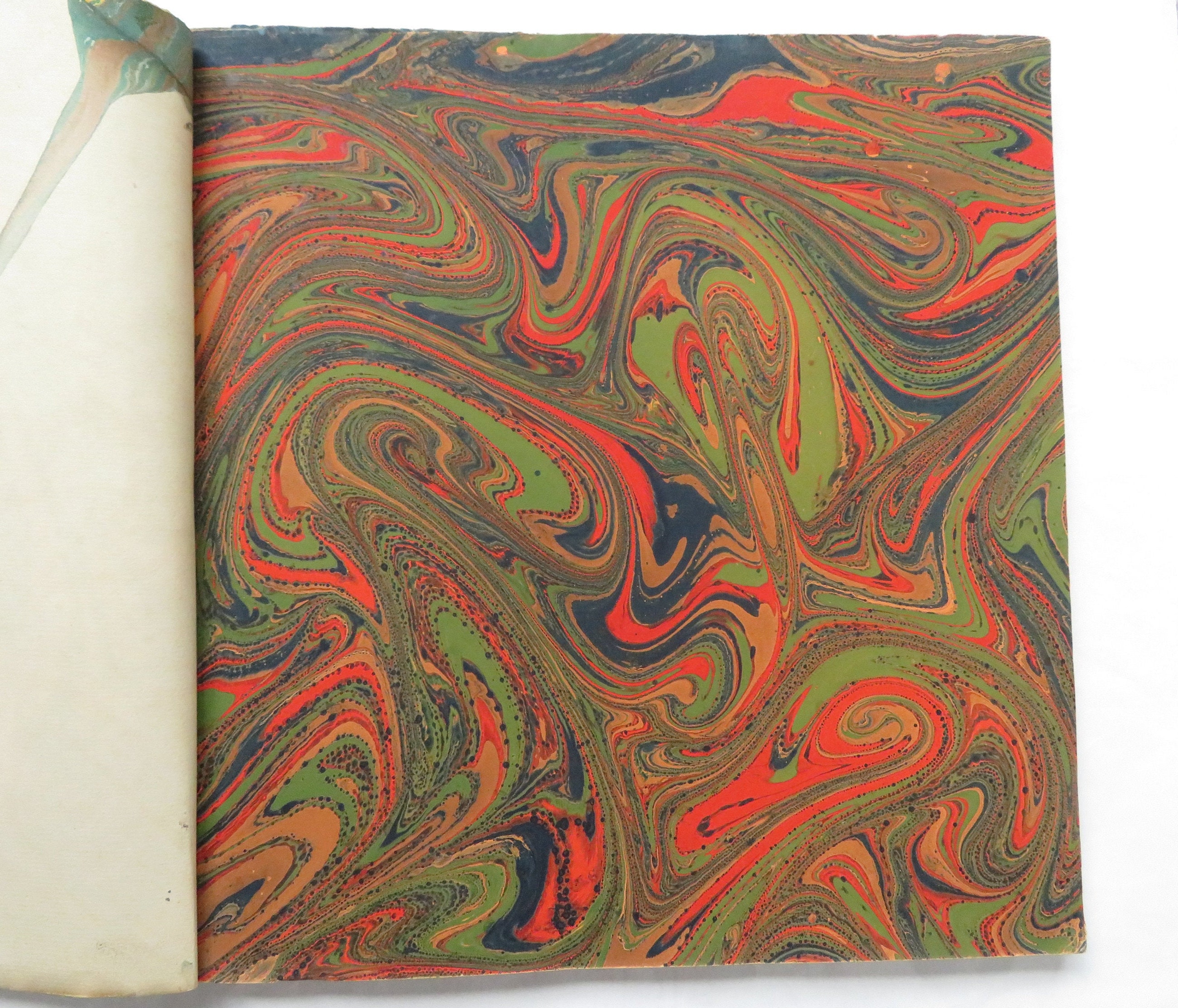 Antique C 1840 Dutch Album W 60 French Marbled Paper Samples , De Erve ...