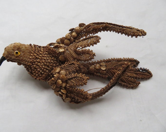 VERY RARE Antique Swiss Straw Work Millinery Bird , Possibly 1880s ...