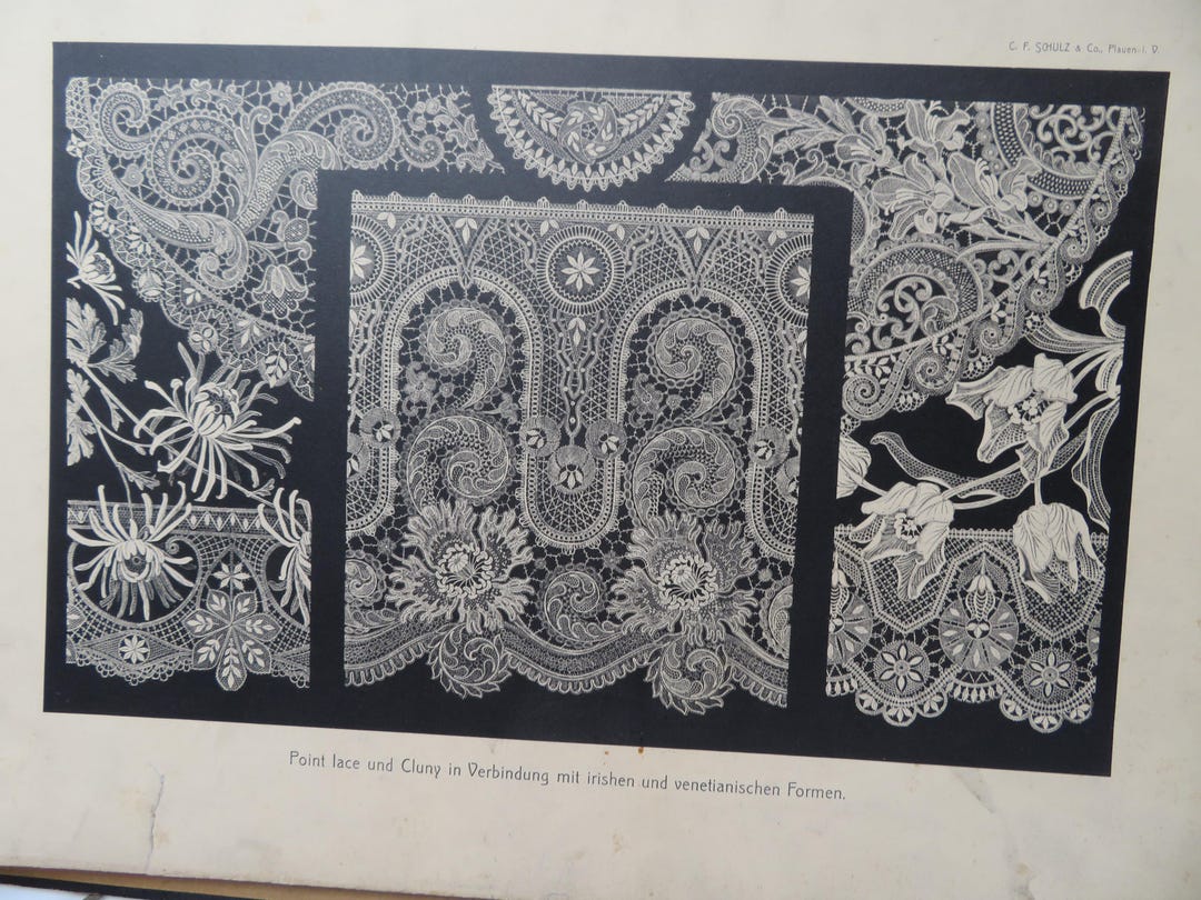 C1890/1900 German Lace Folio Die Stilarten Der Spitze Verlag C. F ...