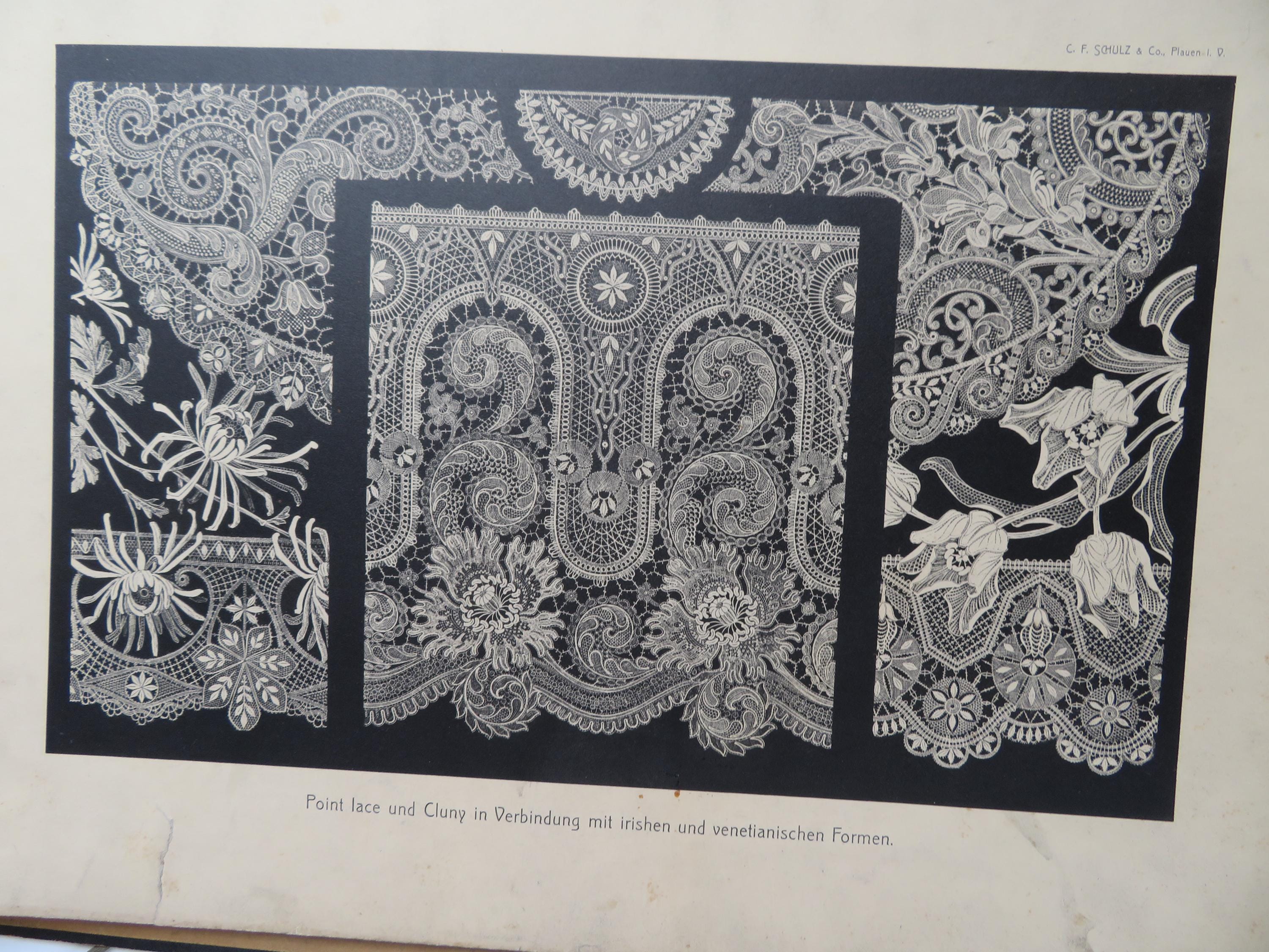 C1890/1900 German Lace Folio Die Stilarten Der Spitze Verlag C. F ...