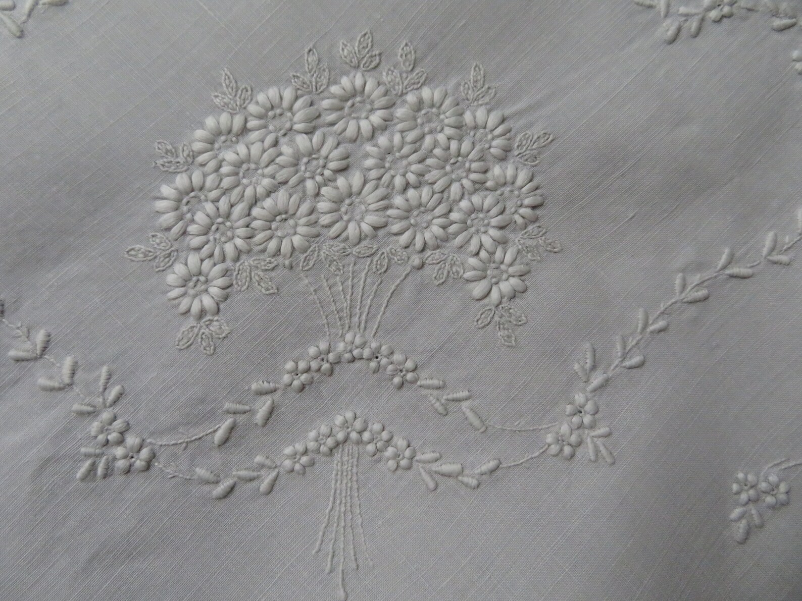Antique Swiss APPENZELL Embroidery Linentopper W Ladies in 18 Century ...