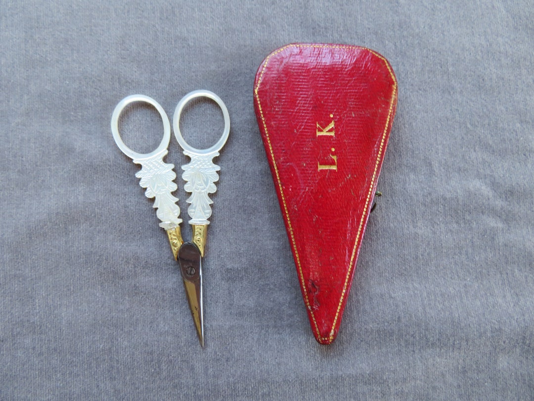 Antique PALAIS ROYAL Embroidery Scissors W Mother of Pearl Handles , in ...
