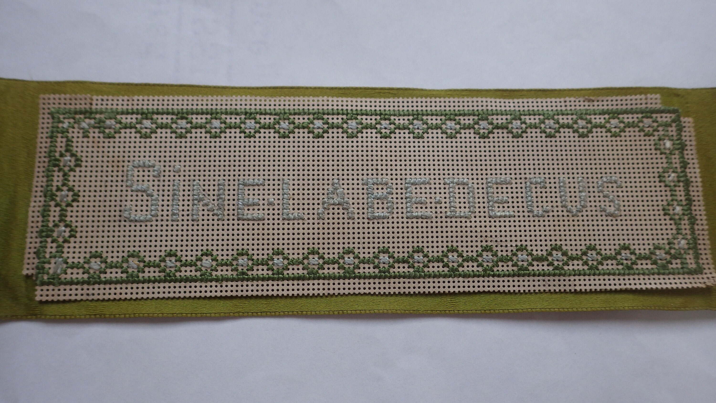 Antique Victorian Perforated Paper Embroidery & Silk Ribbon Bookmark ...