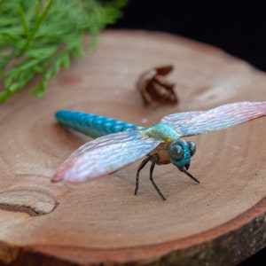 Realistic Dragonfly Figurine, Plant Desktop Decoration, Dragonfly ...