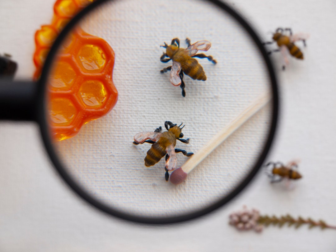 Miniature Bee Figurine: Realistic Faux Insect, Beekeeper Gift - Etsy
