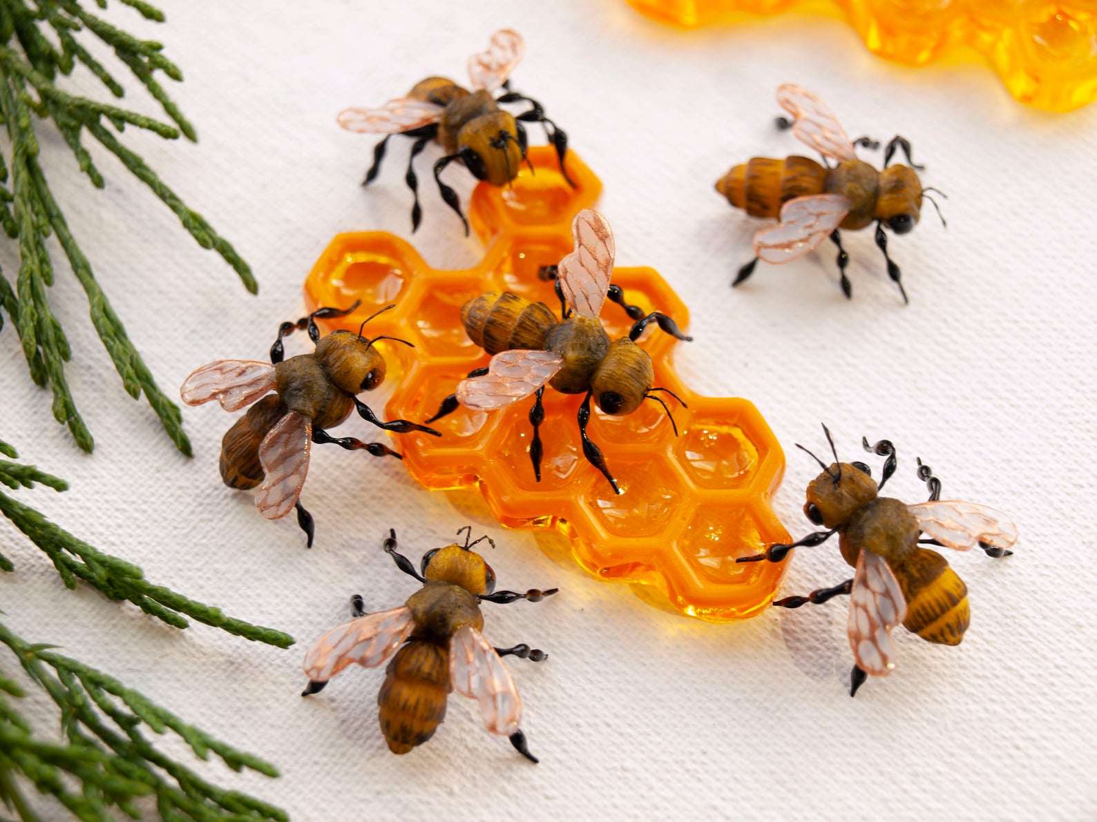 Realistic Bee Décor Busy Honeybee Miniature Figurine Plant - Etsy