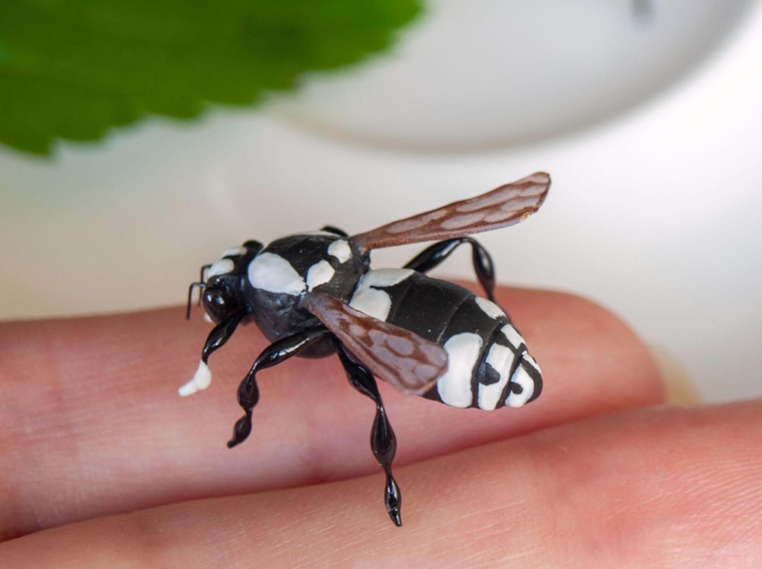 Bald Face Hornet Realistic Insect, Miniature Entomology Gift, Lifelike ...