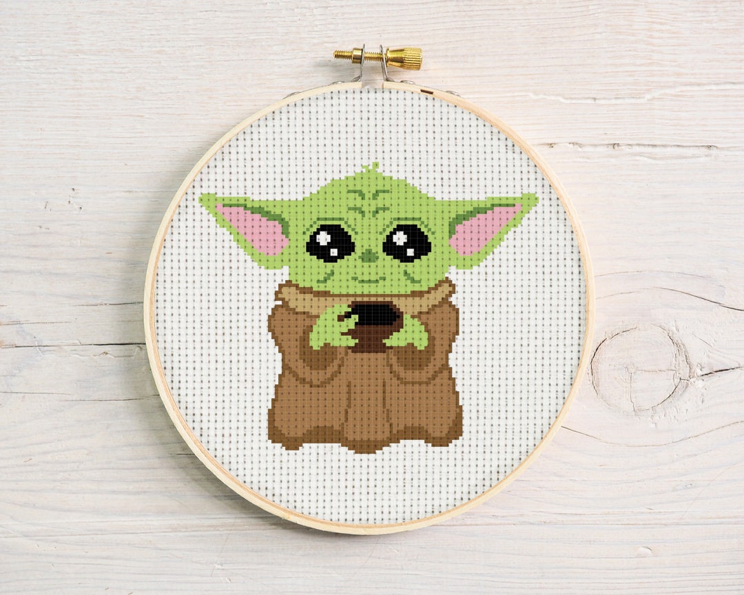 Baby Yoda Cross Stitch Pattern Star Wars Green Alien Child - Etsy