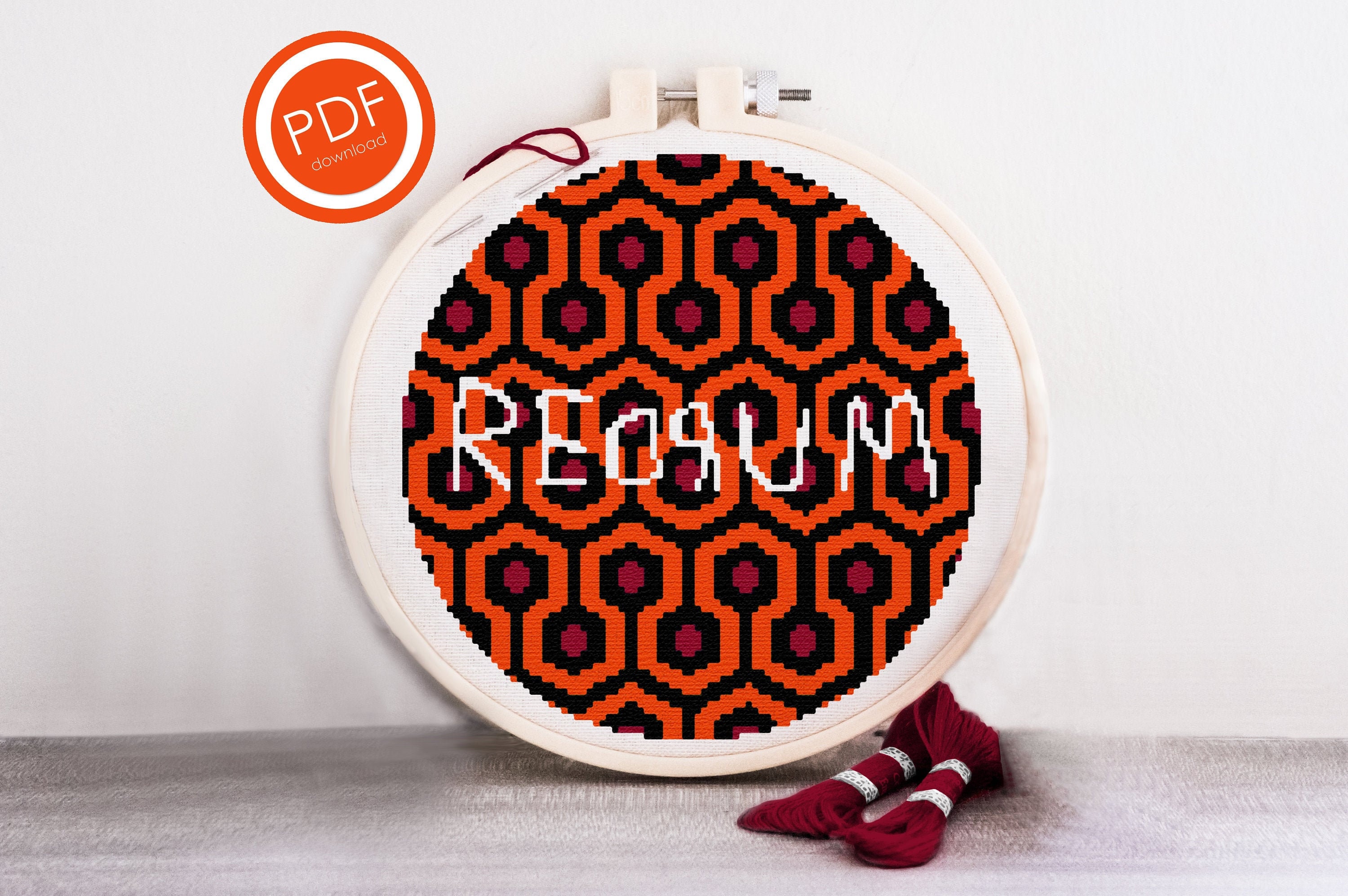 Redrum Cross Stitch Pattern Downloadable PDF Stephen King | Etsy