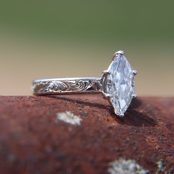 Western Marquise Engagement Ring - Etsy