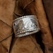 The Lowen: Wide Western Ring With Narrow Rope-edge, Sterling Silver ...
