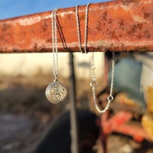 Sterling Silver Engravable Round Rope Pendant - Etsy