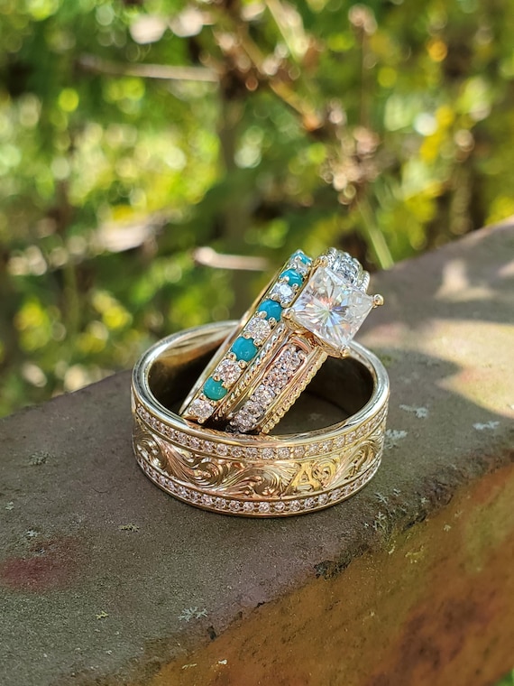 Tooled Wedding Rings