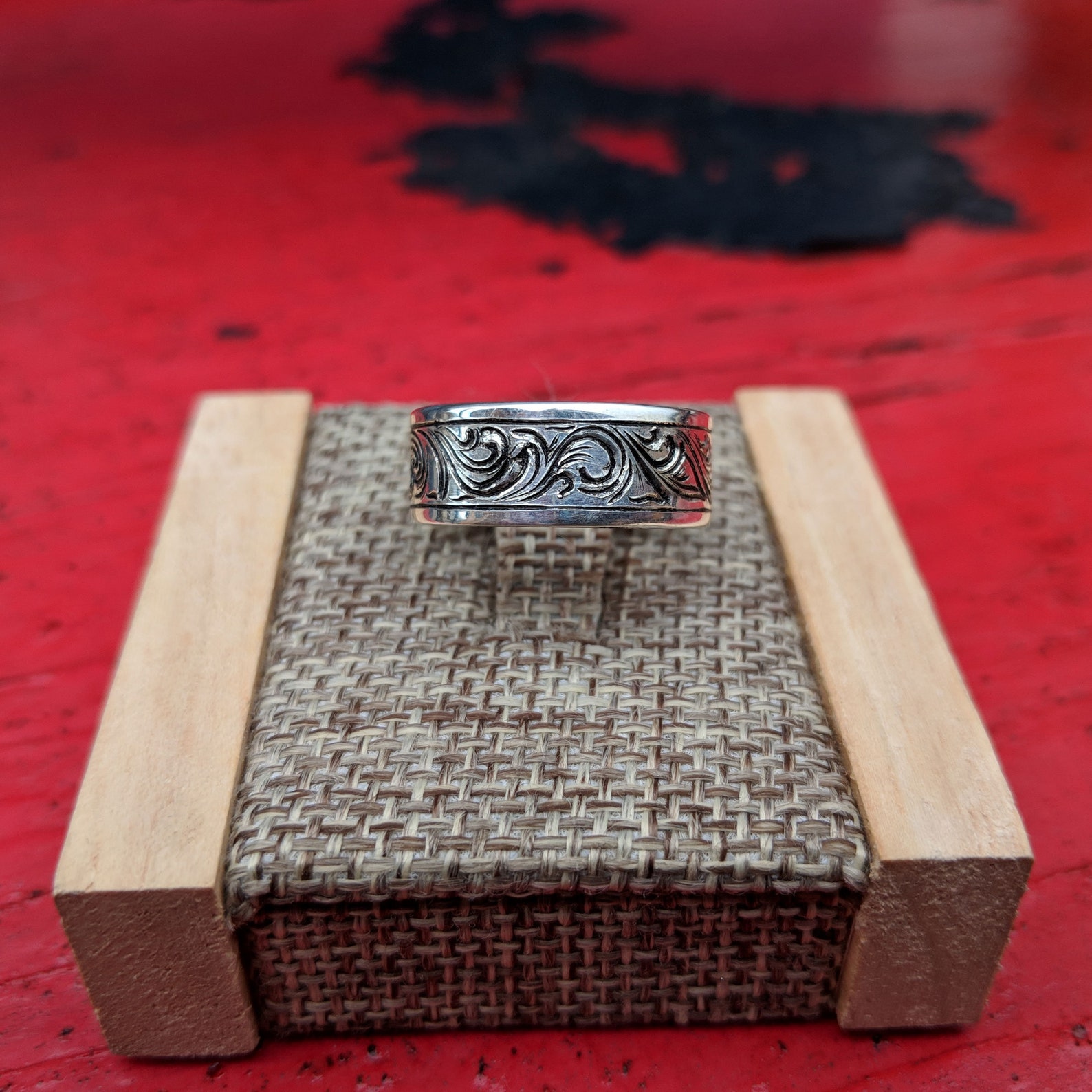 Sterling Silver Engraved Western Band Ring Design RNG00044 by Loreena ...