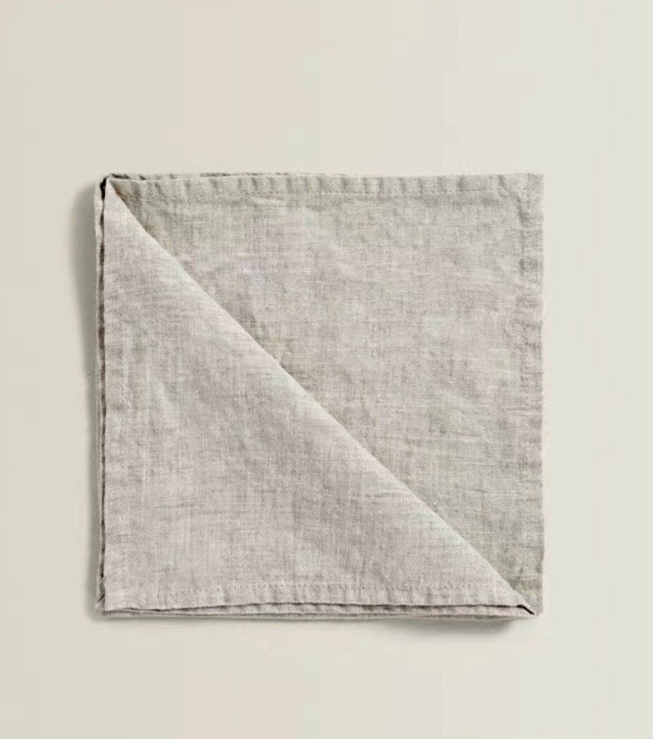 Linen Napkins 100% Natural Stonewashed Linen Napkins 20 | Etsy