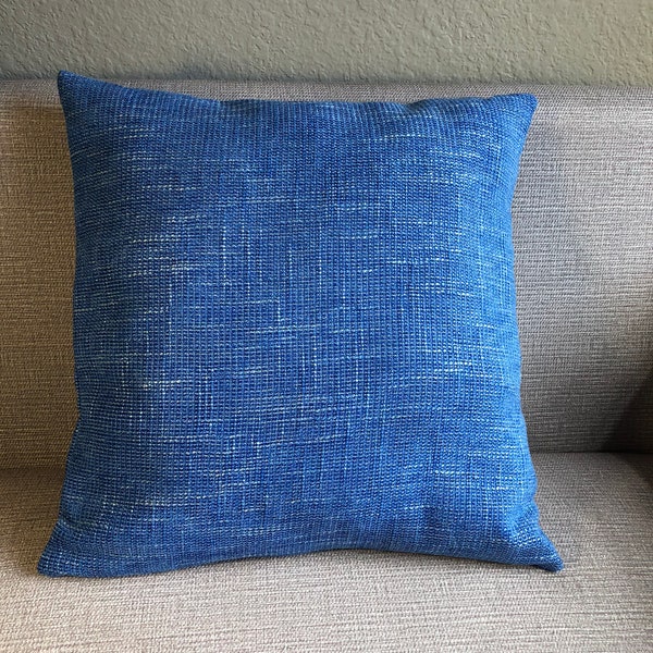 Bright Blue Pillow - Etsy