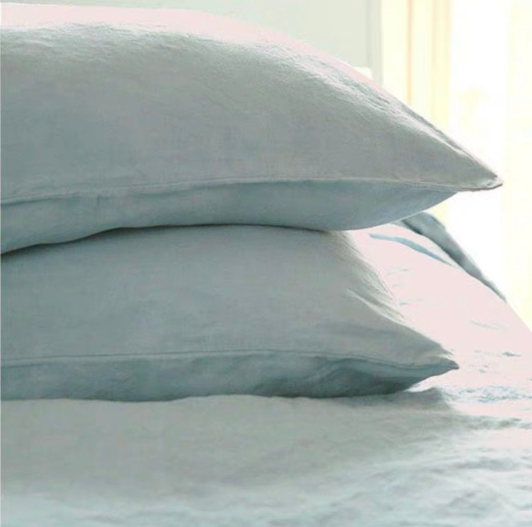 Stonewashed Linen Pillowcase: Natural, Custom Size, Made to Order - Etsy
