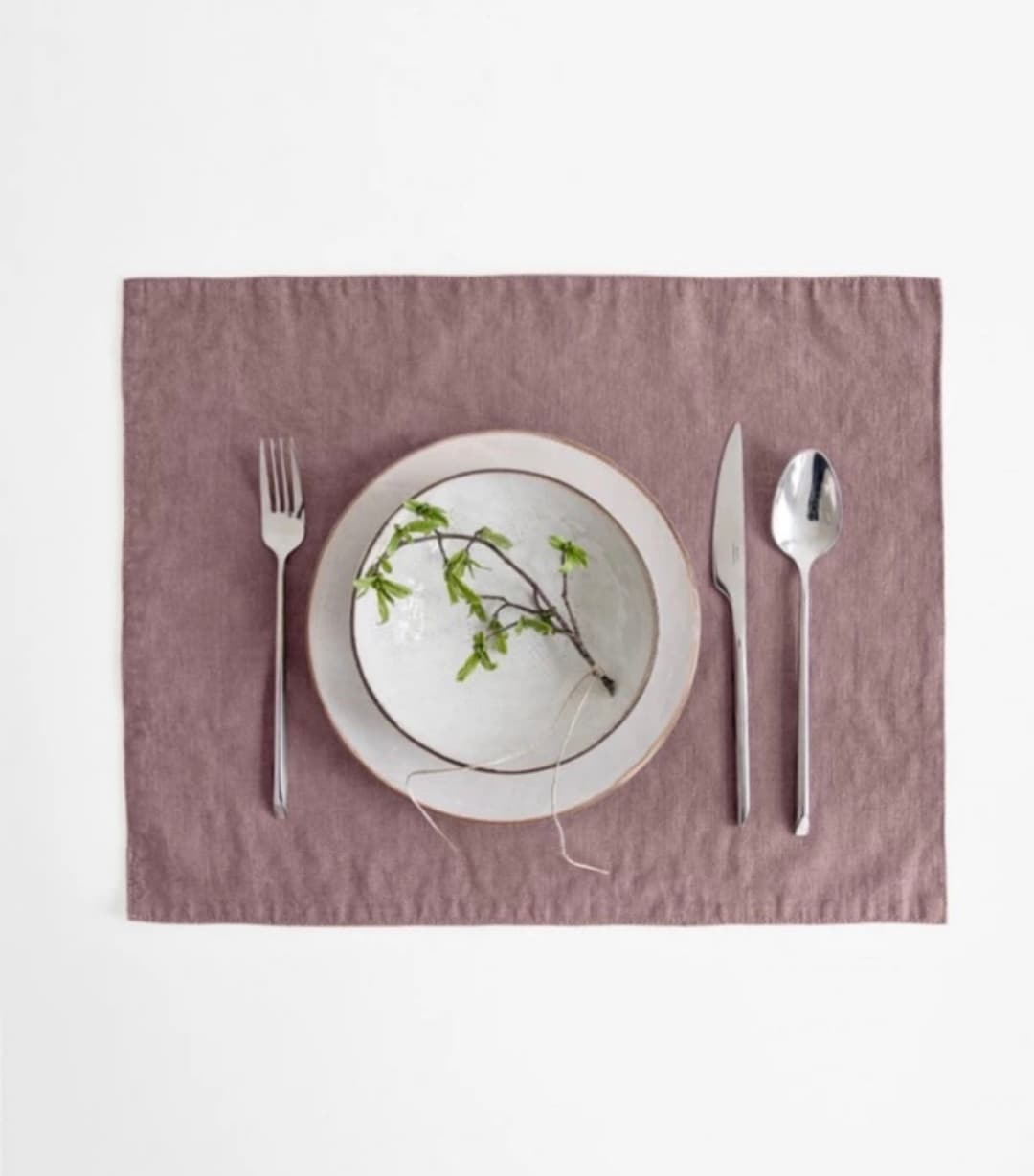 Linen Table Placemats,100% Natural Stonewashed Linen Table Placemats ...