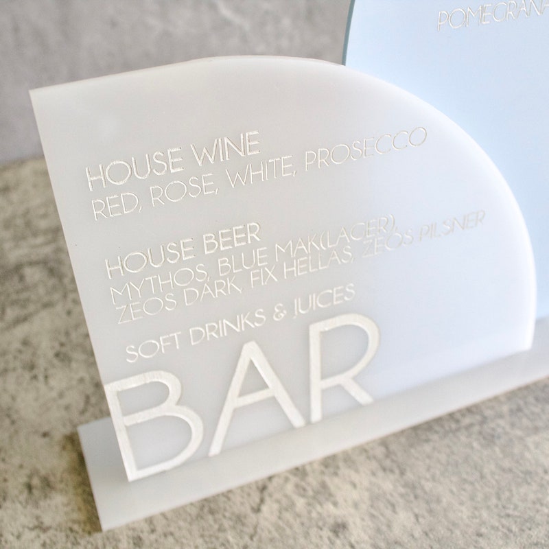 Acrylic Menus - Etsy