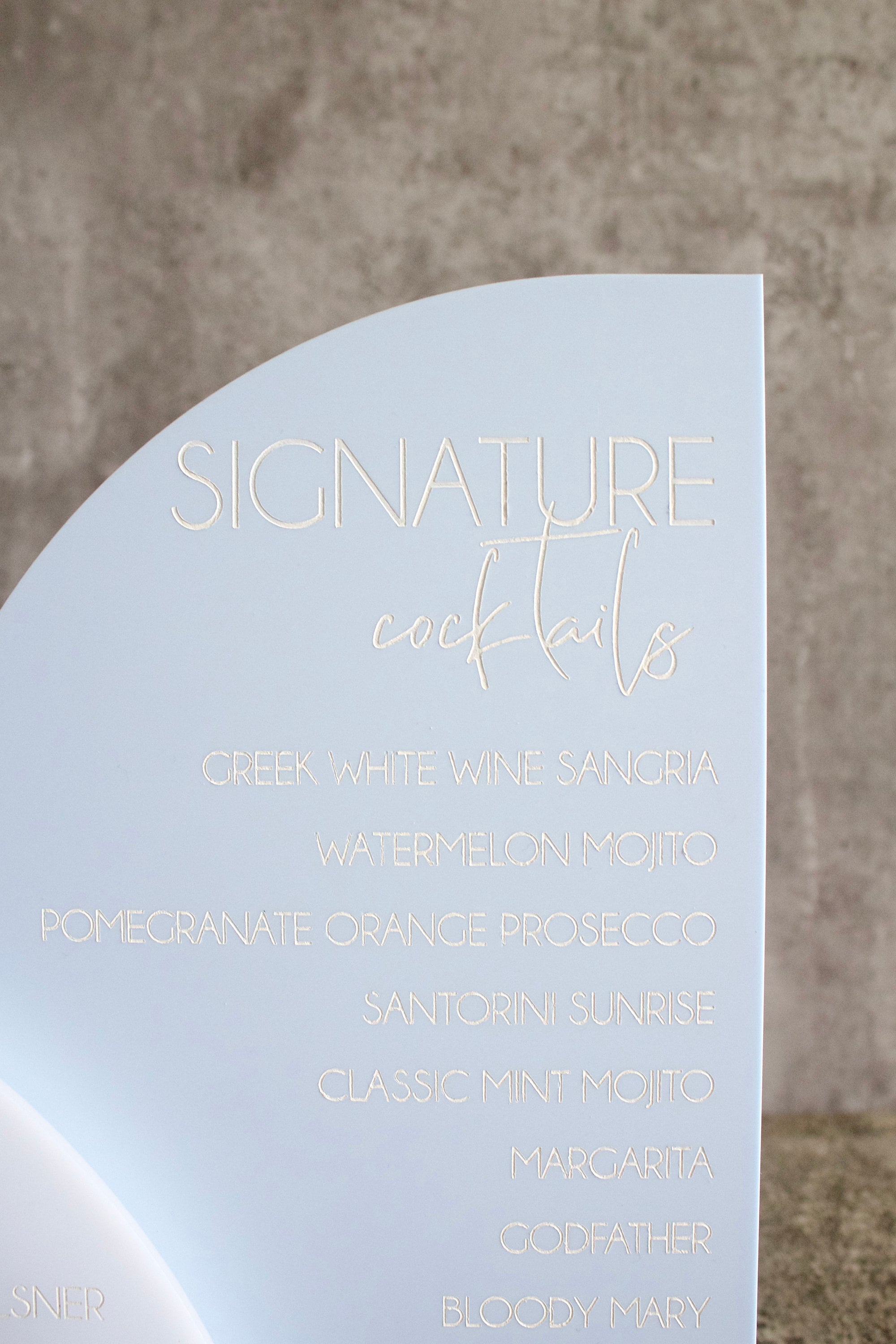 Modern Acrylic Menu | Bar Menu Sign | Wedding Bar Menu | Cocktail Sign ...