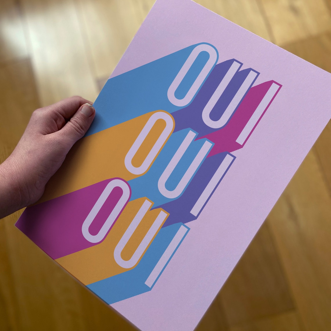 Oui Oui Oui Wall Art Quotes Unframed A4 A3 Bright - Etsy UK