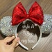 Rhinestone Silver Mickey Ears, Minnie Ears, Sequins Mickey Mouse Ears ...