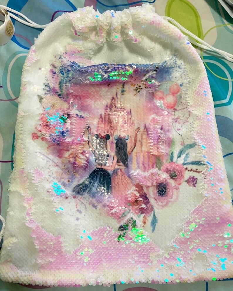 Sublimation Backpack Sublimation Sequins Drawstring Bag - Etsy