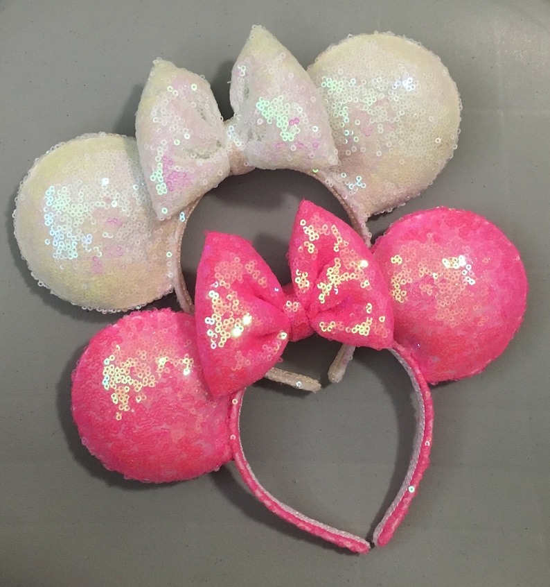 Neon Pink Mouse Ears Neon Pink Mickey Ears - Etsy