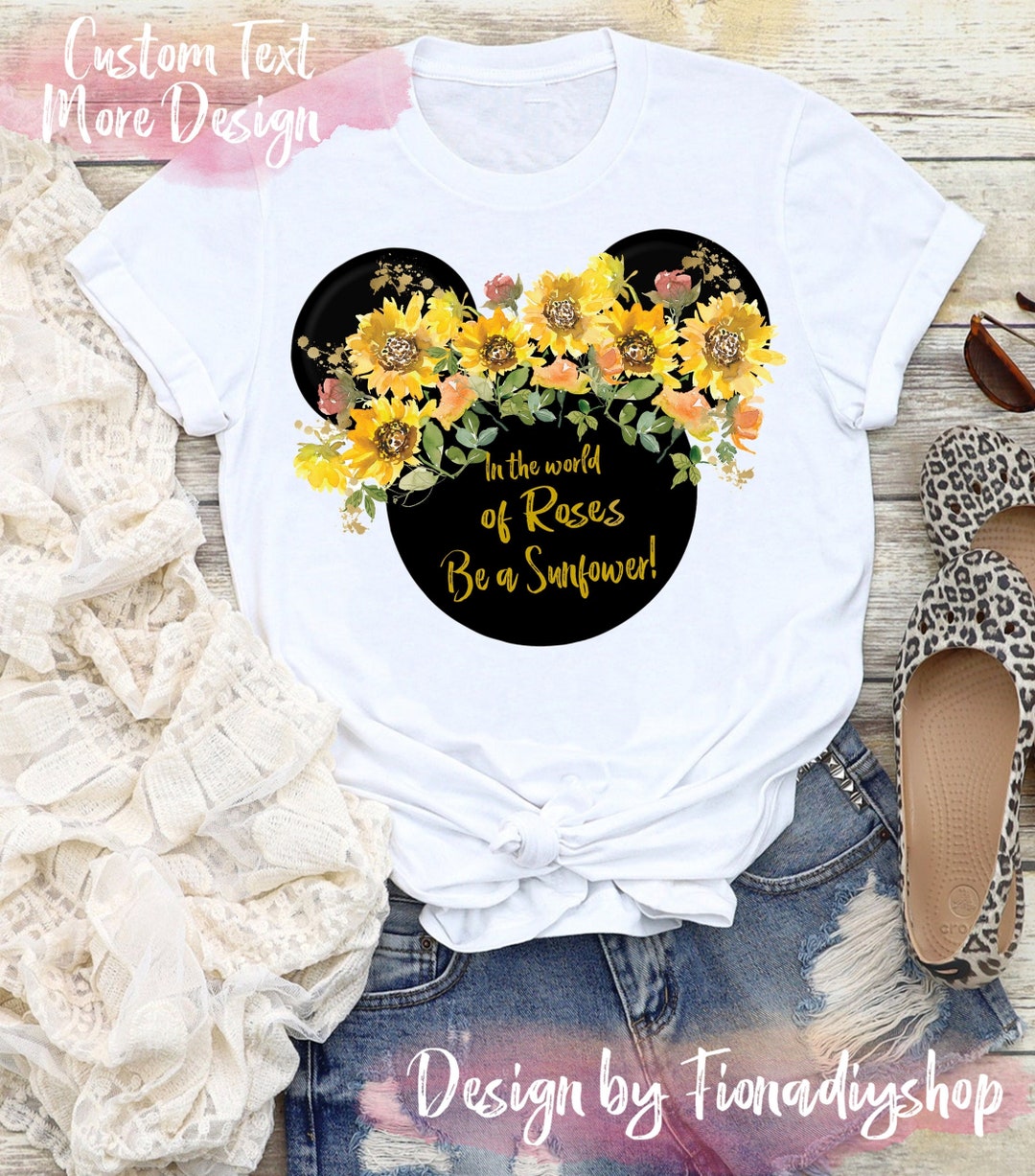 Sunflower Disney Best Friends Shirt, Disney Flower Shirt, Floral Disney ...