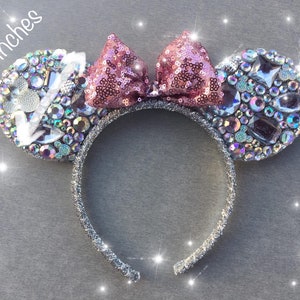 Rhinestone Silver Mickey Ears, Minnie Ears, Sequins Mickey Mouse Ears ...