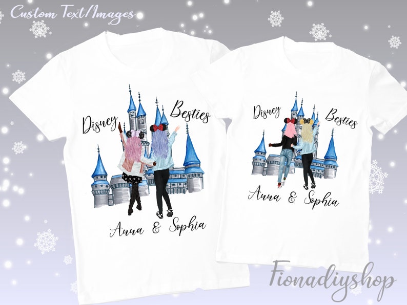 Disney Best Friends Shirt, Bff Disney Shirts, Besties Tshirts Castle ...