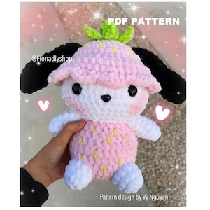 Crochet Pattern - Cute COCO Strawberry Dog Crochet Pattern - COCO ...