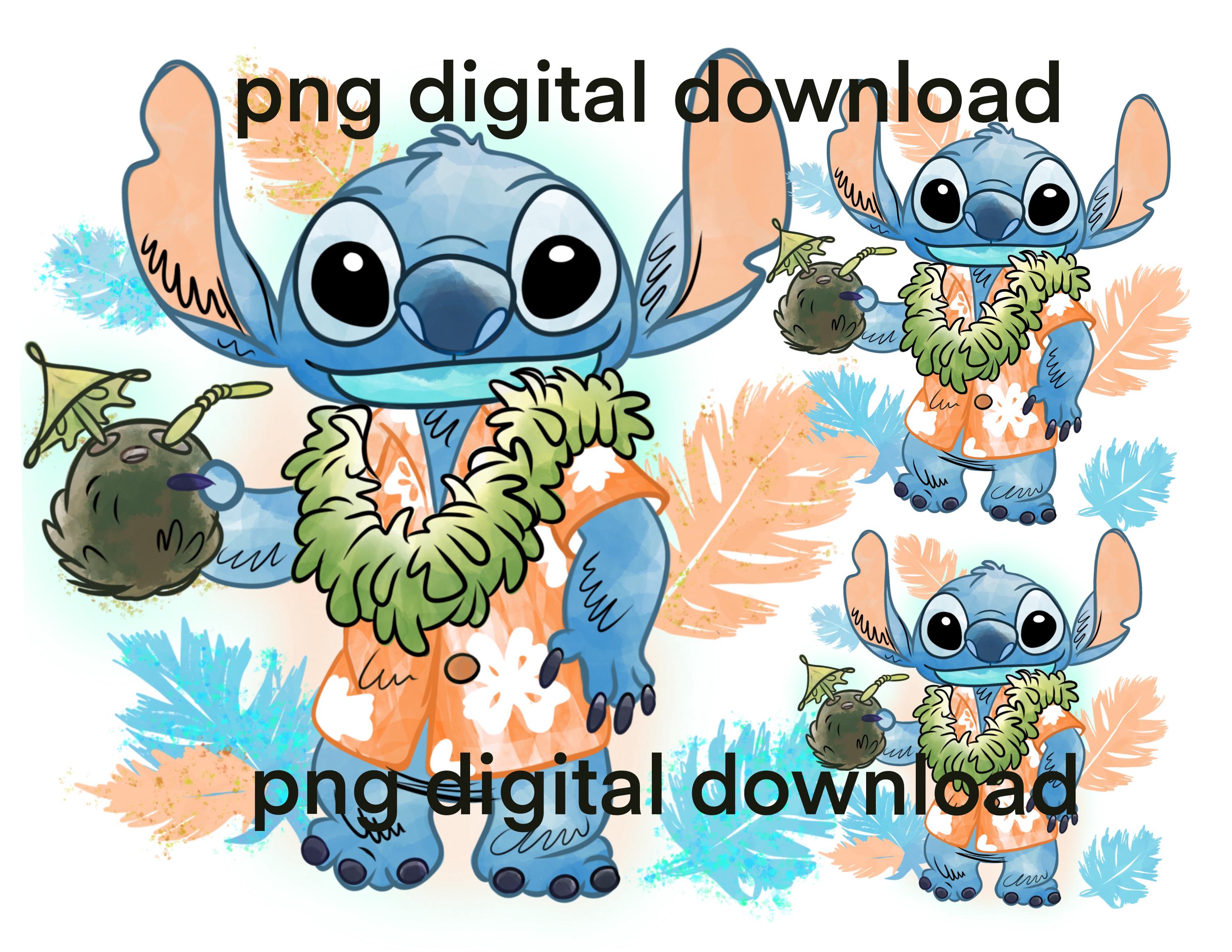 Stitch Hawaiian Clipart, Stitch PNG, Digital, Clipart, Sublimation ...