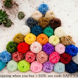 Happy Hippo Chenille Velvet Yarn, Soft Amigurumi Yarns Bulky Fluffy ...