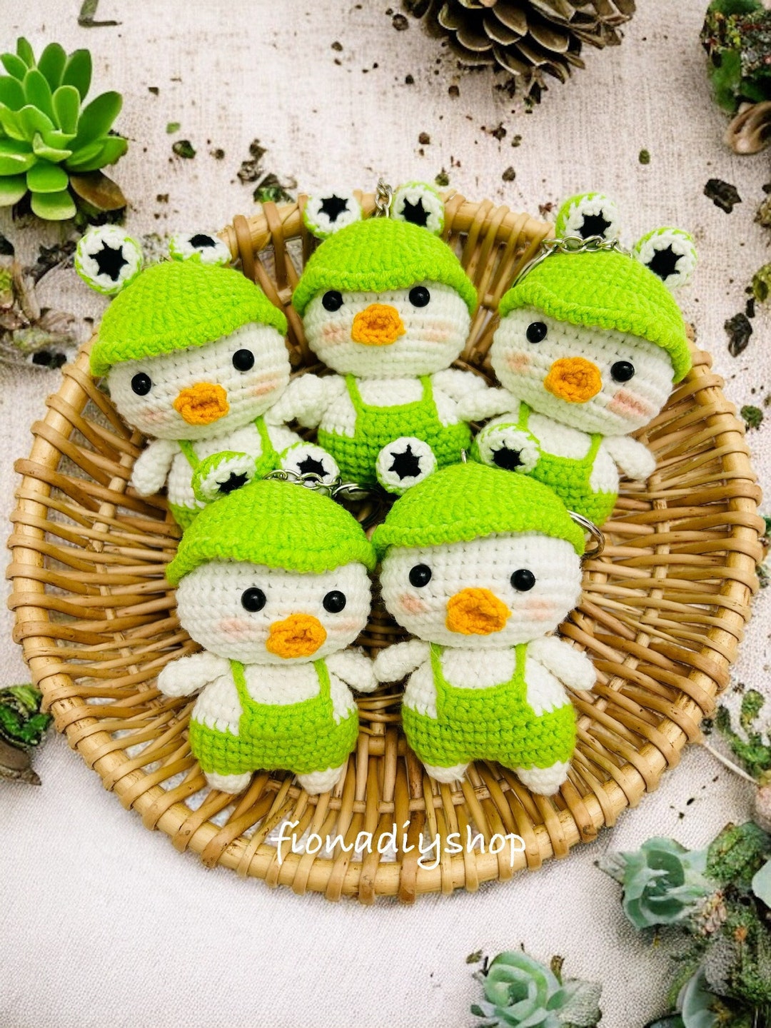 Duck Finished Crochet Keychain, Cute Crochet Keychain - Etsy