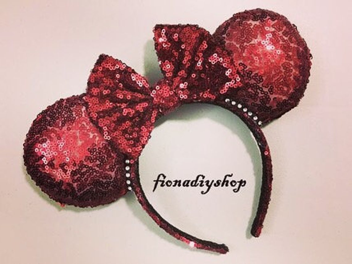 Champagne Sequin Mouse Ears Gold Mickey Mouse Ears Gold Sequin - Etsy